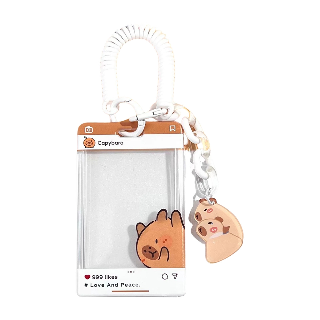 Cartoon Card Badge Clear Identity Card Case with Retractable Badge Reel ...