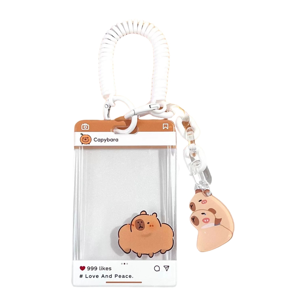 Cartoon Card Badge Clear Identity Card Case with Retractable Badge Reel ...