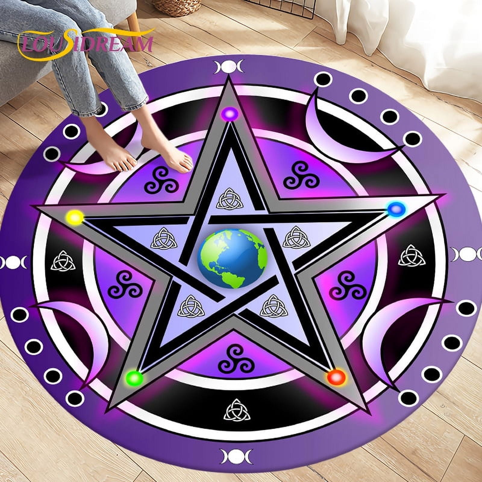 Cartoon Cardcaptor Sakura Magic Circle Area Rug Round Carpets Rug for ...