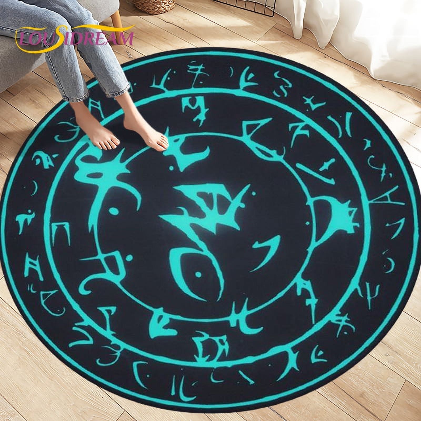 Cartoon Cardcaptor Sakura Magic Circle Area Rug Round Carpets Rug for ...
