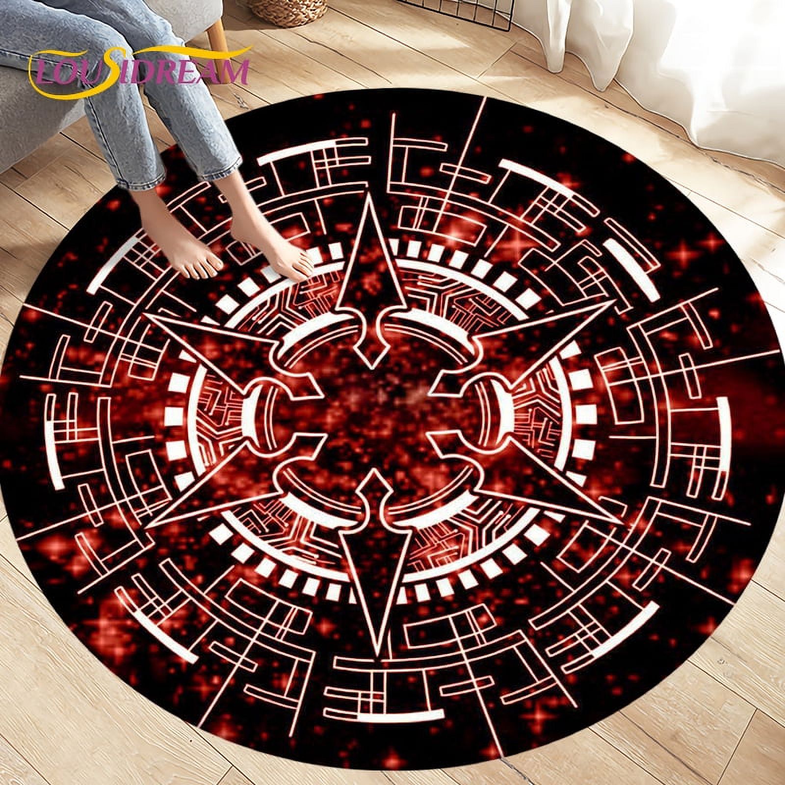 Cartoon Cardcaptor Sakura Magic Circle Area Rug Round Carpets Rug for ...