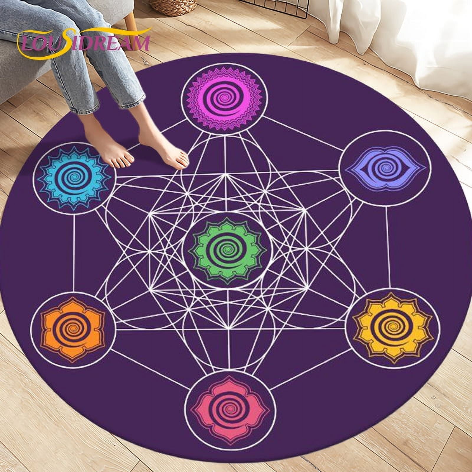 Cartoon Cardcaptor Sakura Magic Circle Area Rug Round Carpets Rug for ...