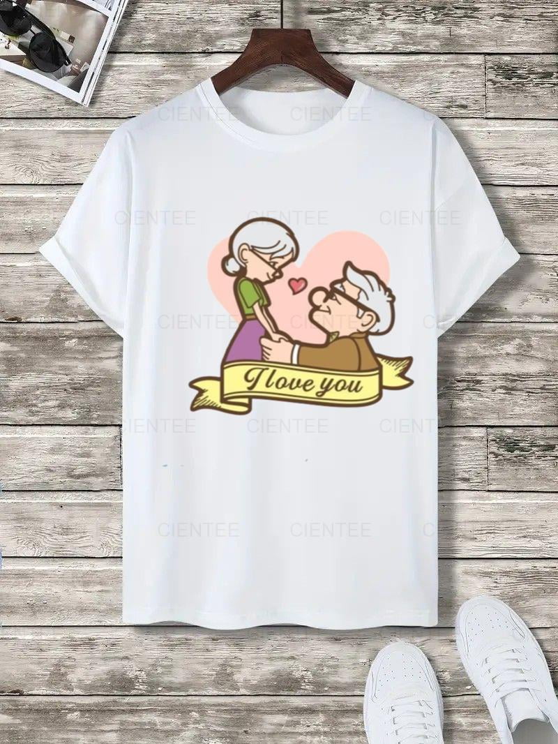 Cartoon Carl and Ellie Graphic T-Shirt , Sweatshirt , Hoodie - Up I Love You , For Men/Women,Up ...