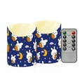 Cartoon Carrot Moon Pattern Flameless Candles 2 PCS with Remote ...