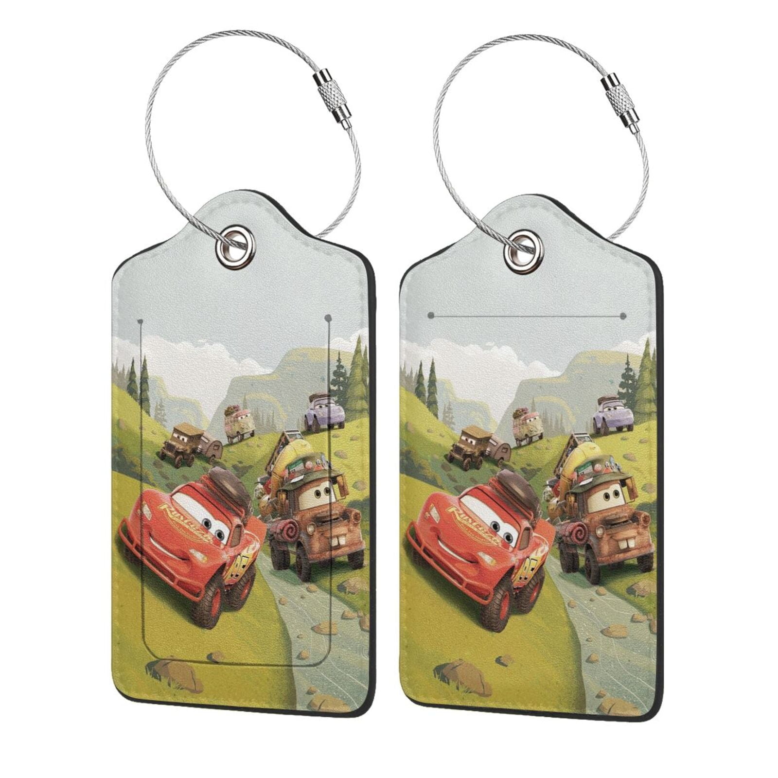 Cartoon Cars Lightning McQueen Luggage Tags for Suitcases Bag Baggage ...