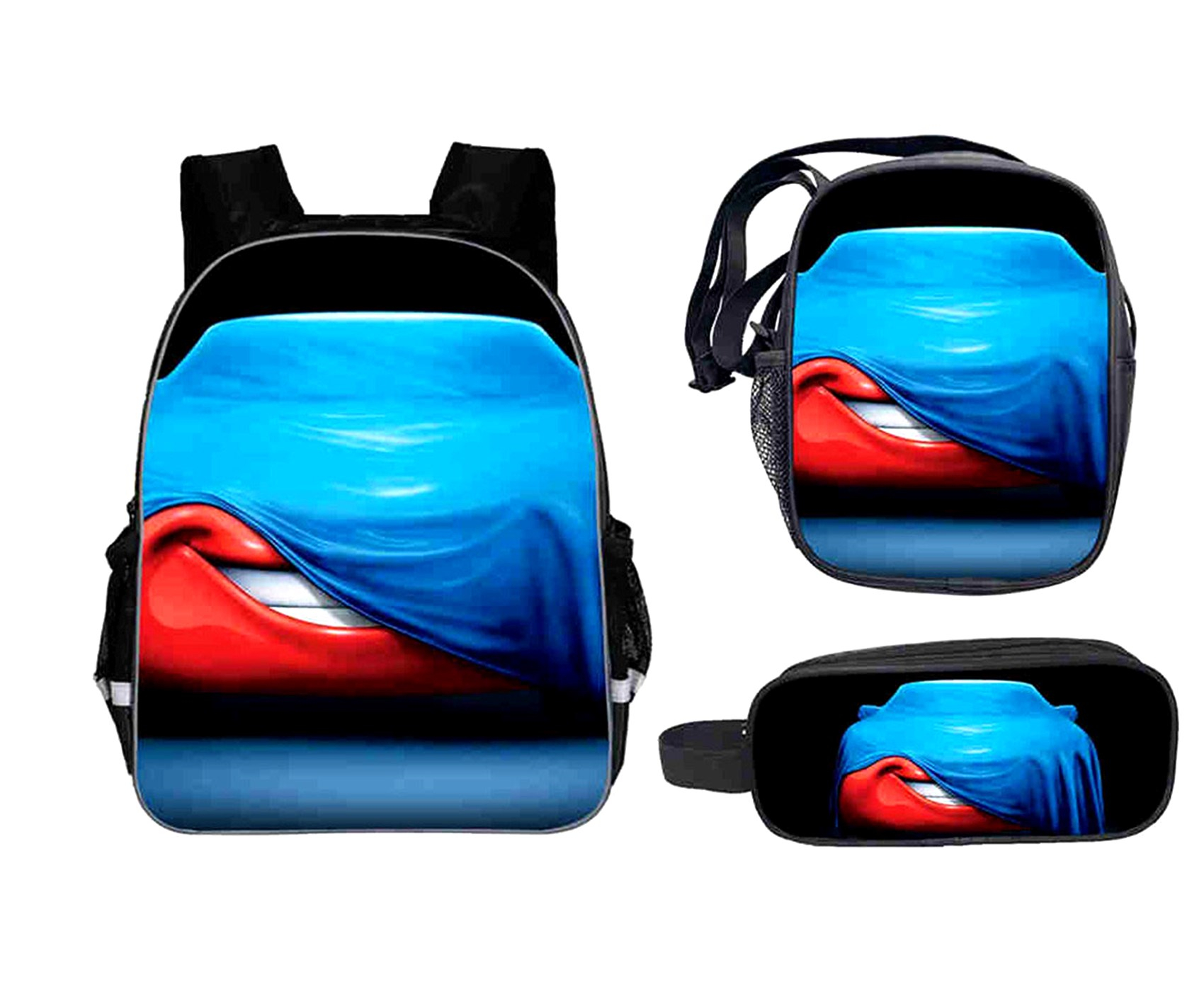 Cartoon Cars Lightweight Rucksack+Small Case+Shoulder Bag 3Pcs Set ...