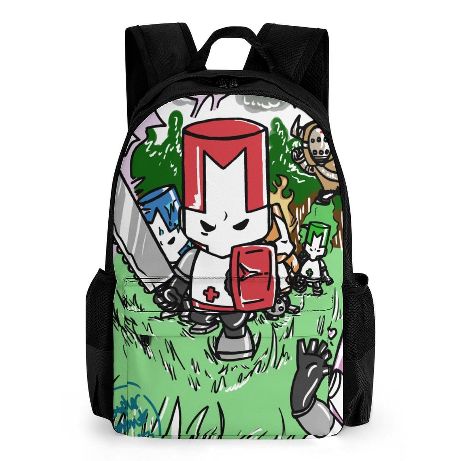 Cartoon Castle Crashers Backpack Laptop Bag Large Capacity Multipurpose ...