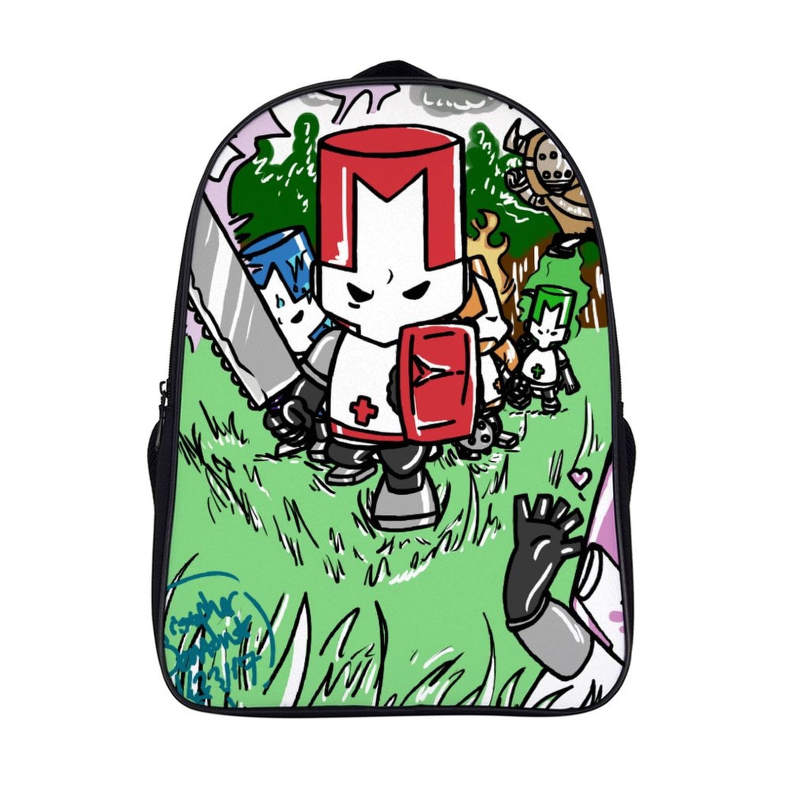 Cartoon Castle Crashers Basic Backpack Schoolbag Travel Bag 2 ...