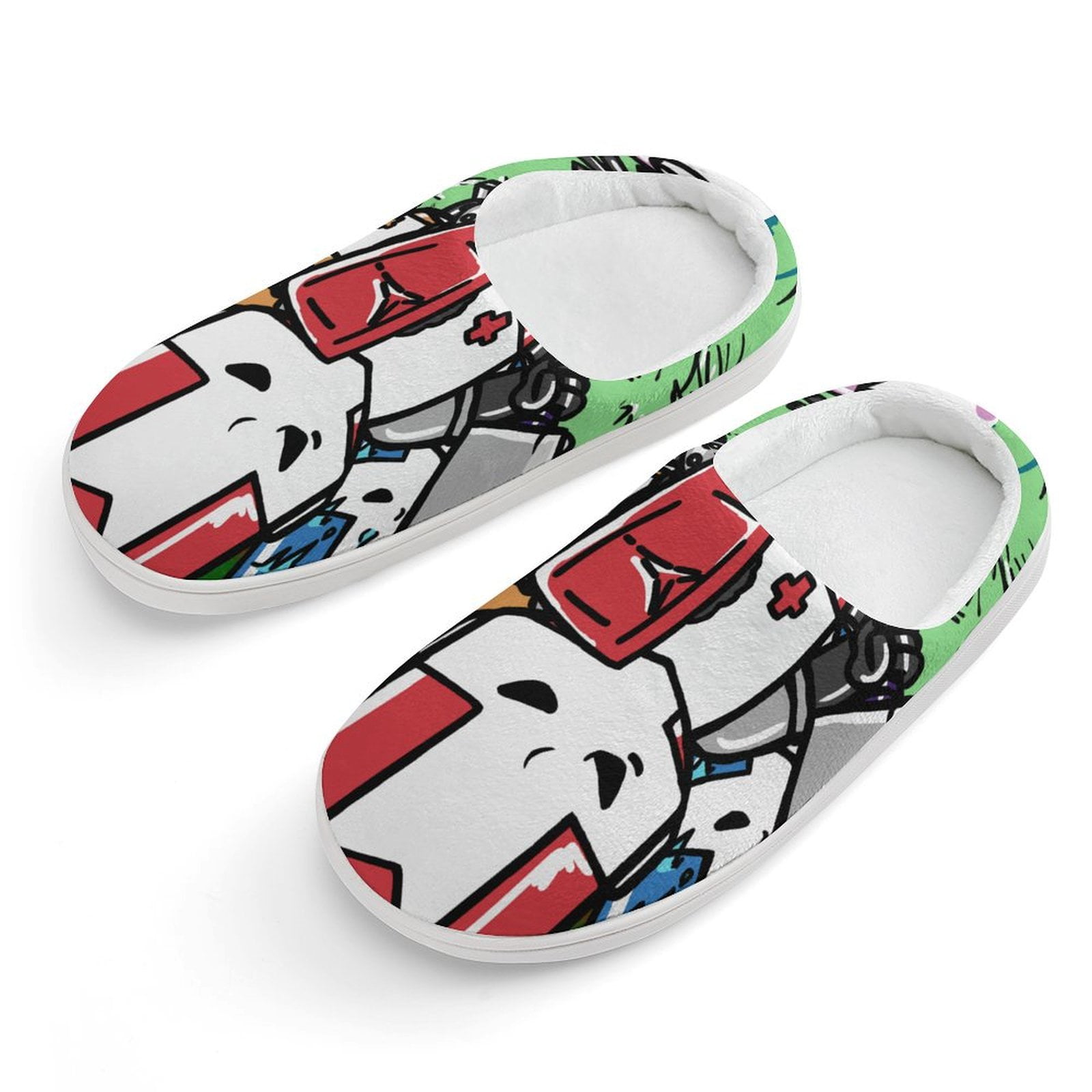 Cartoon Castle Crashers Cotton Slippers For Kids Winter Warm Soft Plush ...