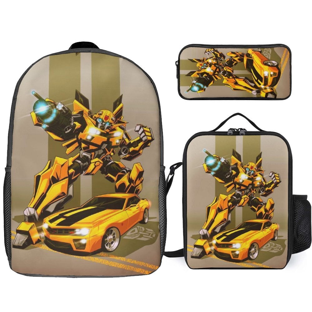 Cartoon Casual Transformers School 3PCS Backpack Teens Bag student ...