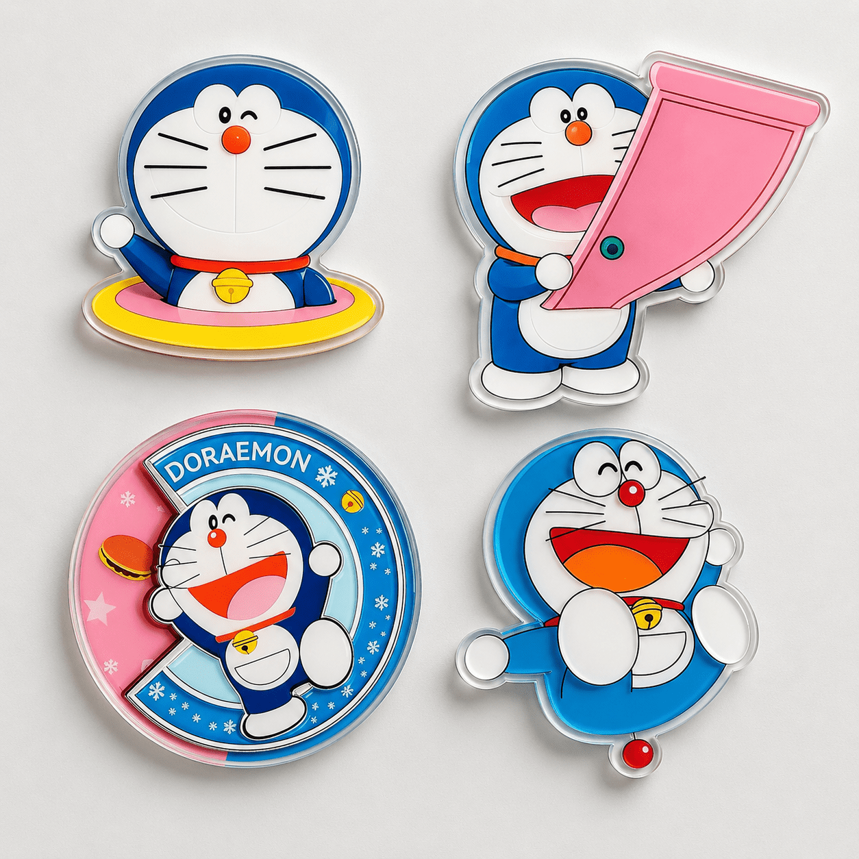 Cartoon Cat Acrylic Refrigerator Magnets, 4 Pack, Cute Fridge Magnet ...