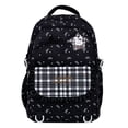 Cartoon Cat Backpack 17.72" Nylon Water-Resistant Large Capacity Multi ...