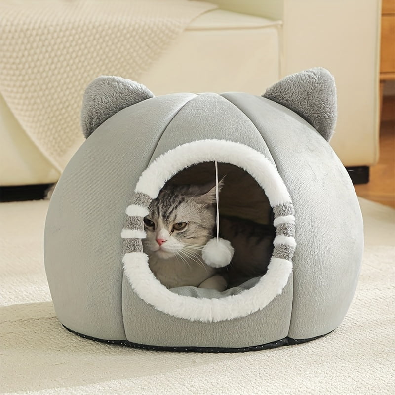Cartoon Cat Bed Sleeping Dog Basket Tent Puppy Cave Sofa Pet Bed Small ...
