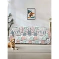 Cartoon Cat Couch Cover for 2 Cushion Sofa, Funny Cute Colorful Animal ...