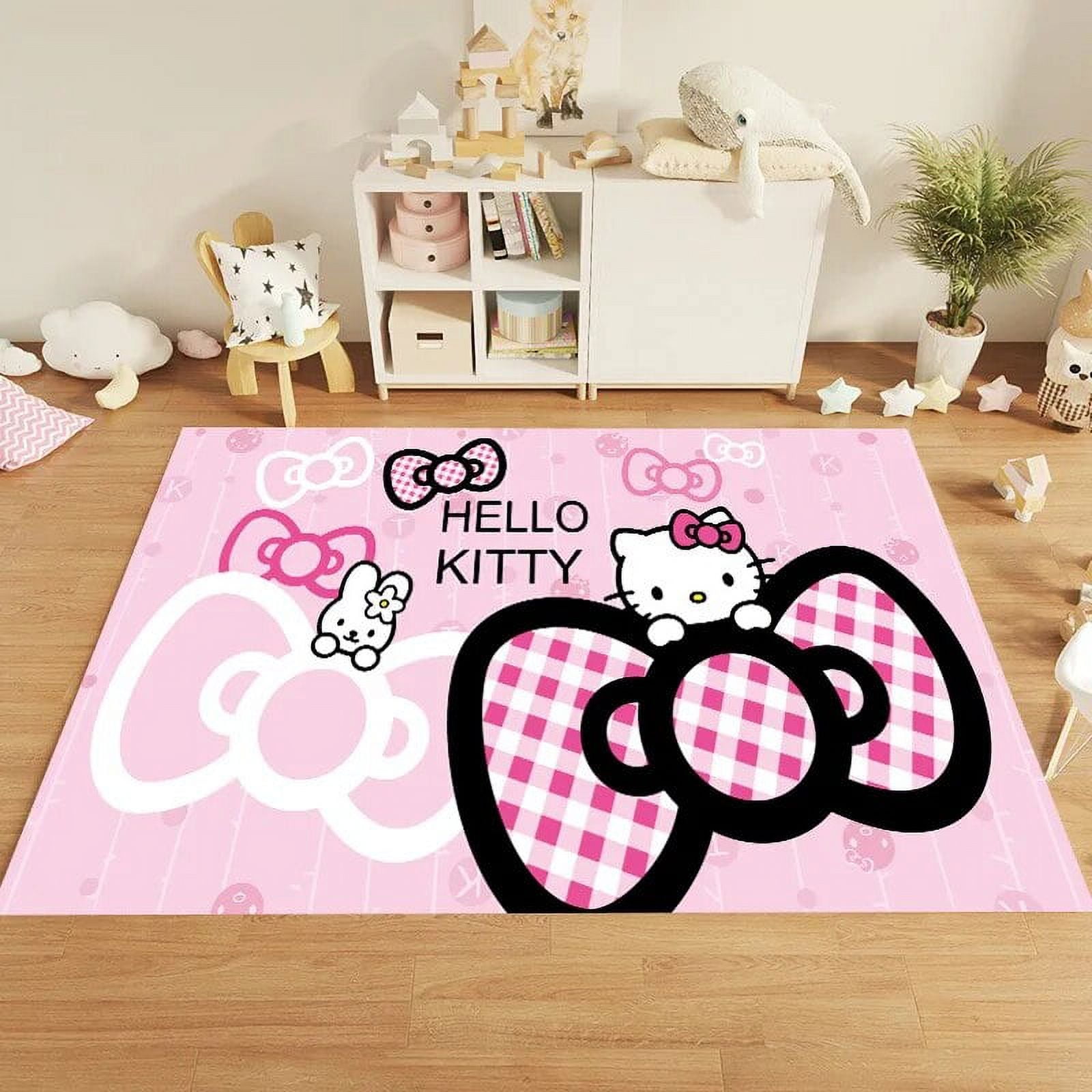 Cartoon Cat Kitty Girls Living Room Carpet Pink Girl Bedroom Bedside ...