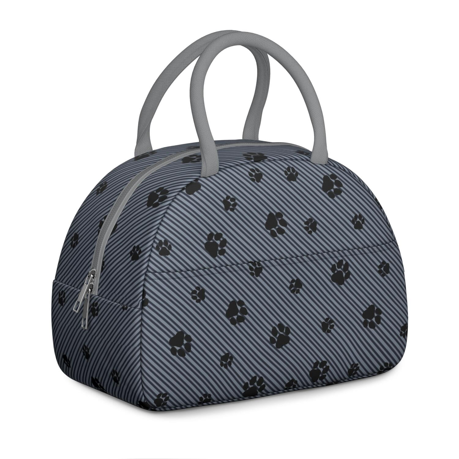 Cartoon Cat Lunch Box for Women, Funny Cat Pattern Zipper Closure Tote ...