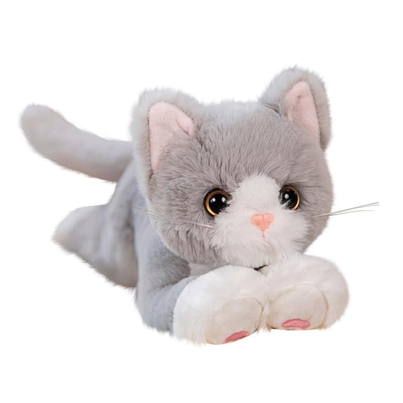 Cartoon Cat Plush Toy, Stuffed Animal - Soft Huggable Pillow, Lying ...