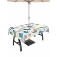 Cartoon Cat Rectangle Outdoor Tablecloth with Umbrella Hole Colorful ...