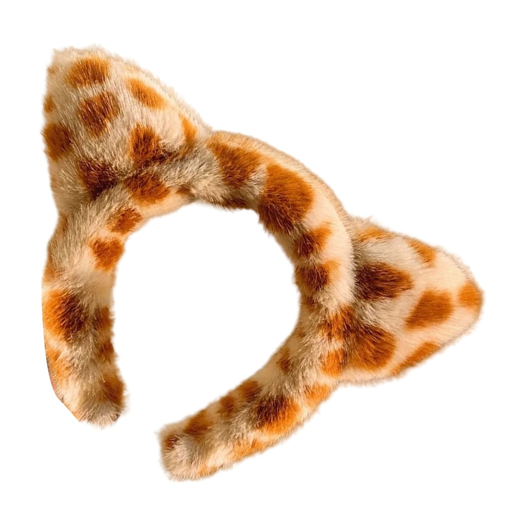 Cartoon Cats Ear Headbands Lovely Plush Hair Hoop Soft Comfortable ...
