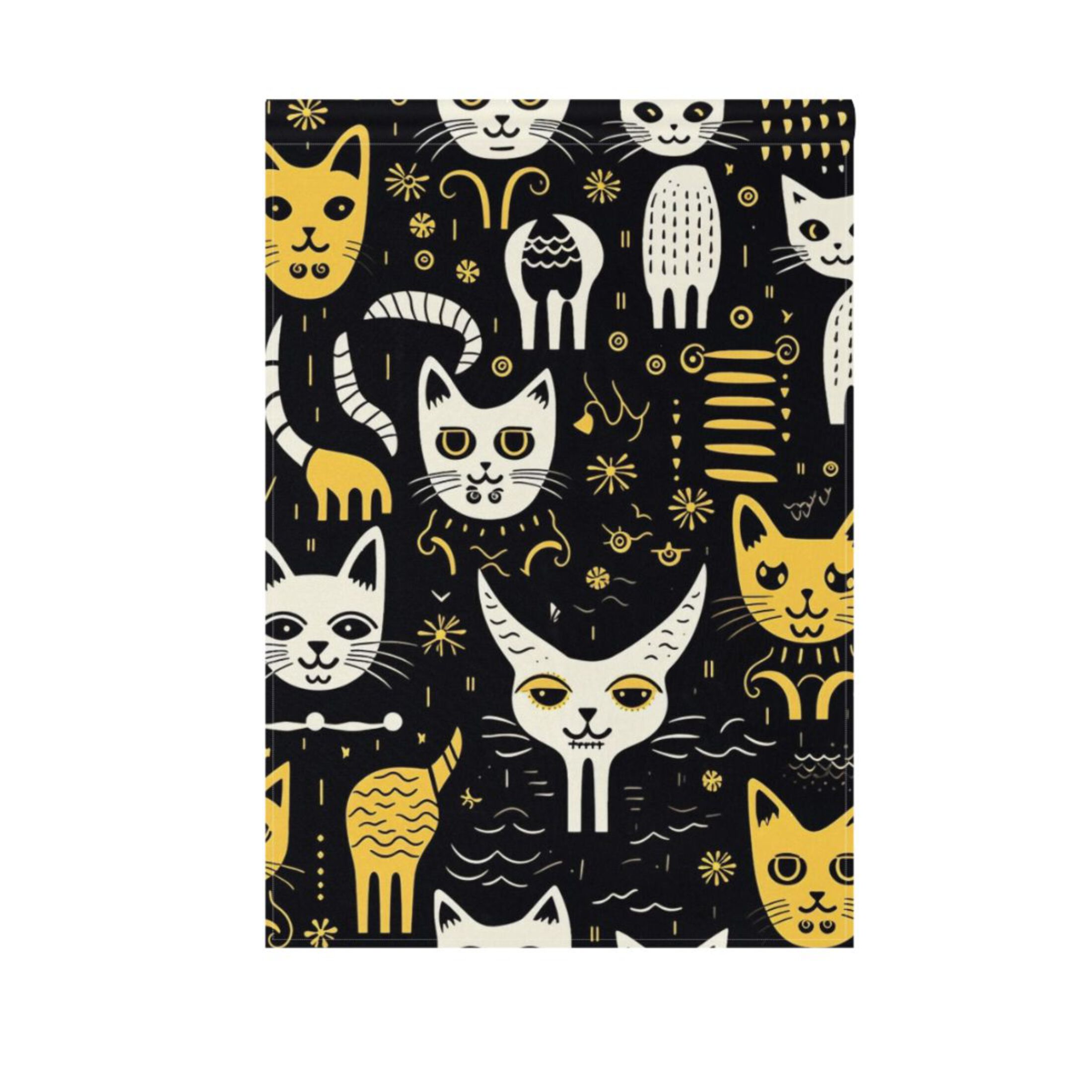 Cartoon Cats Garden Flag House Banner Double Sided Outdoor Yard ...