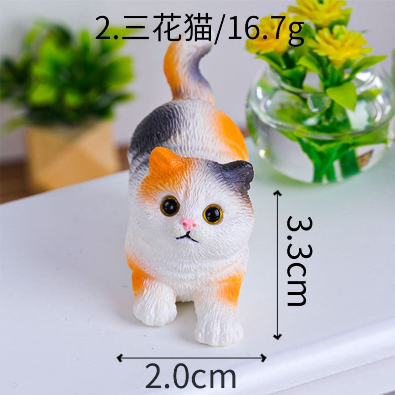 Cartoon Cats Mini Ornaments Kawaii Miniature Kitten Figurines Toy ...