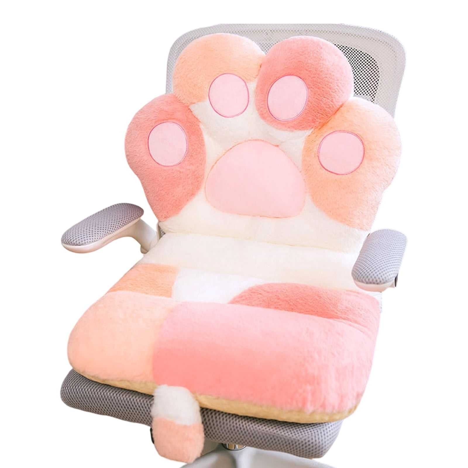 Cartoon Cats Paws Furry Chair Cushion with Nonslip Tie Soft Seat Pad ...