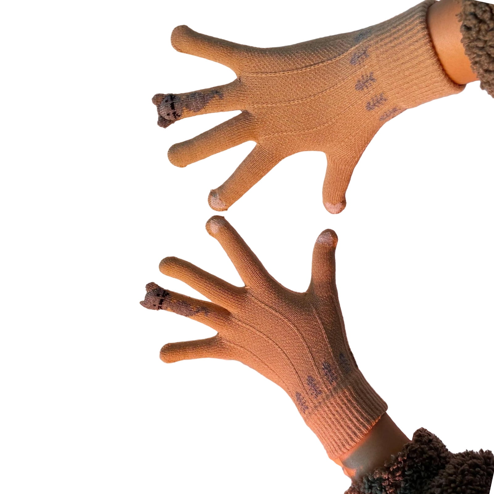 Cartoon Cats Screentouch Knitted Gloves for Women Girl Warm Winter ...