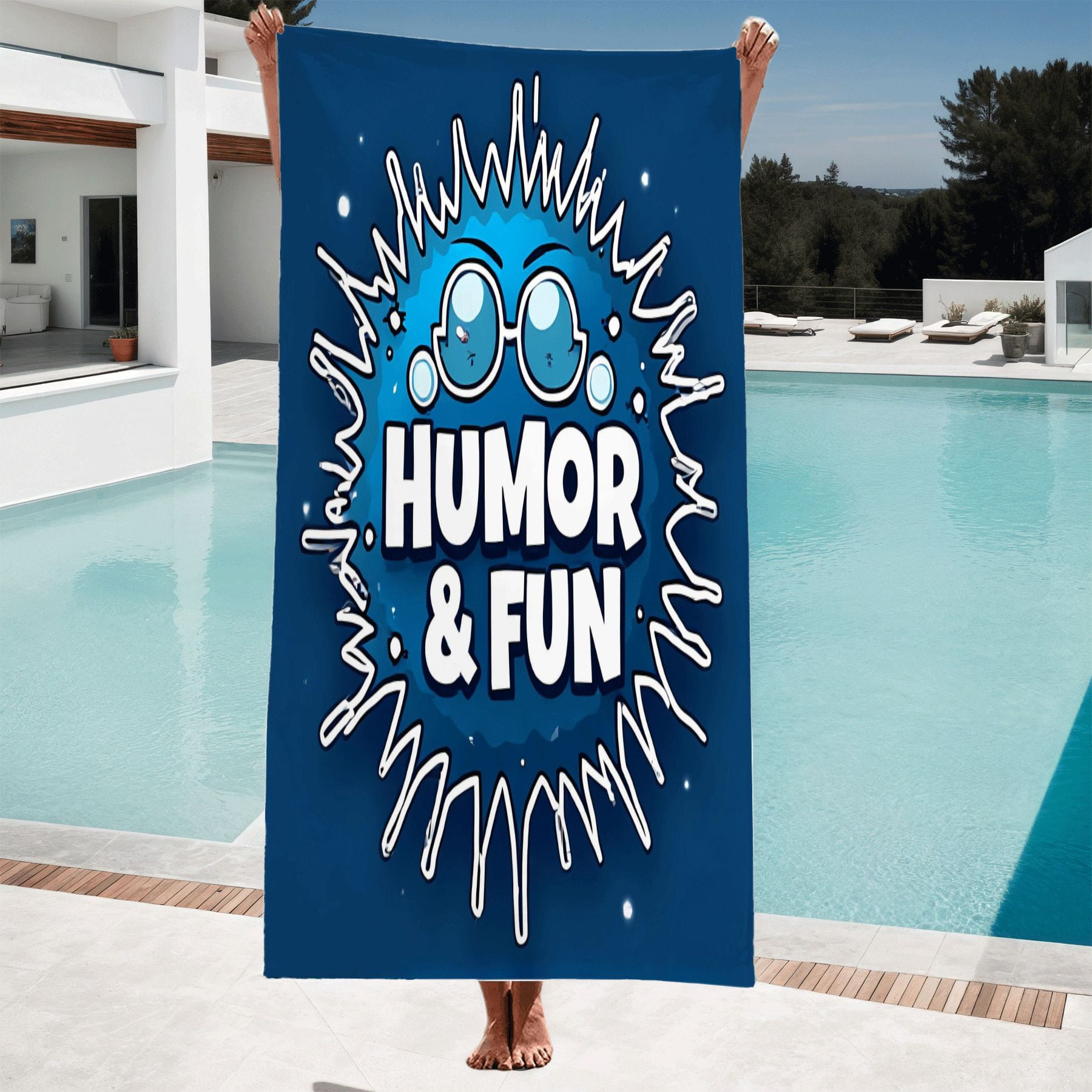 Cartoon Character Beach Towel - Fun & Playful Design with Expressive ...