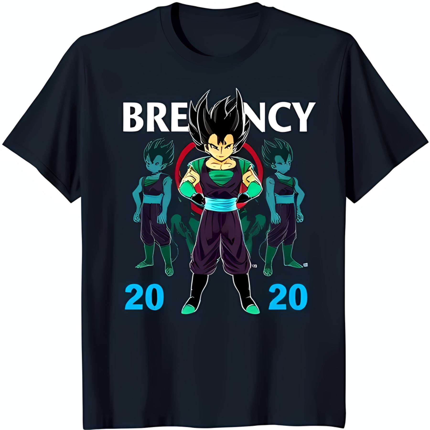 Cartoon Character Graphic T-Shirt Dark Blue with 'BREN' & 'CY' Design 20 - Walmart.com