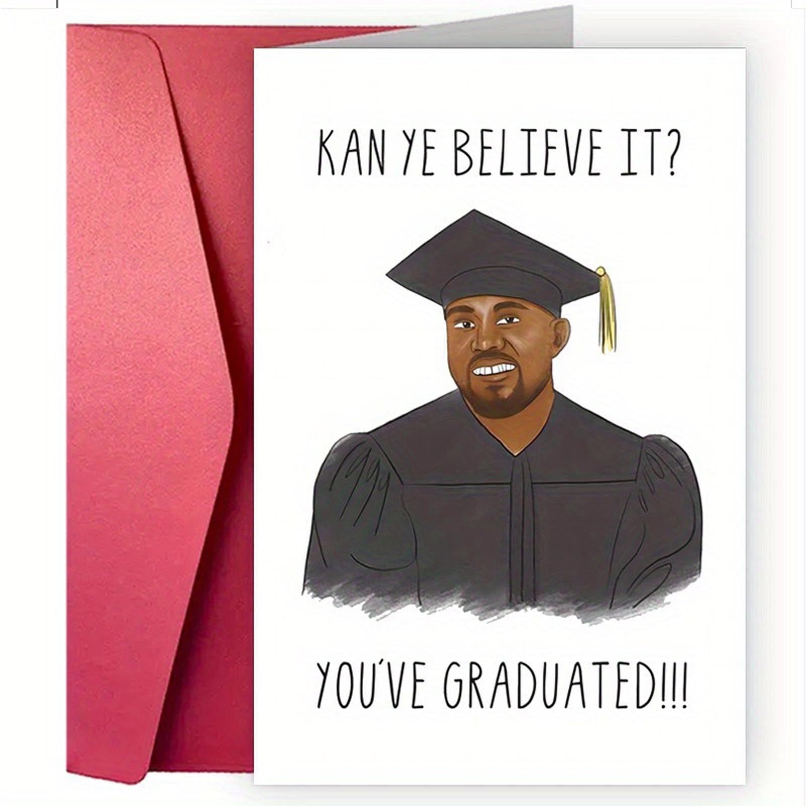 Cartoon Character Greeting Card With Envelope, Fun Birthday Greeting ...