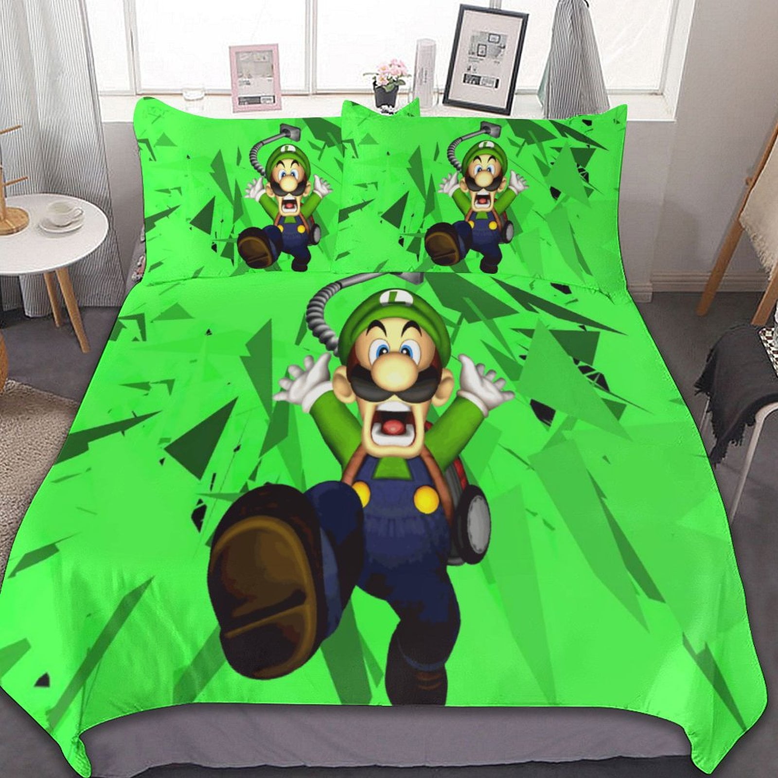 Aoivkut Luigi's Mansion 3 Piece Bedding Set, Duvet Cover, Pillowcases ...