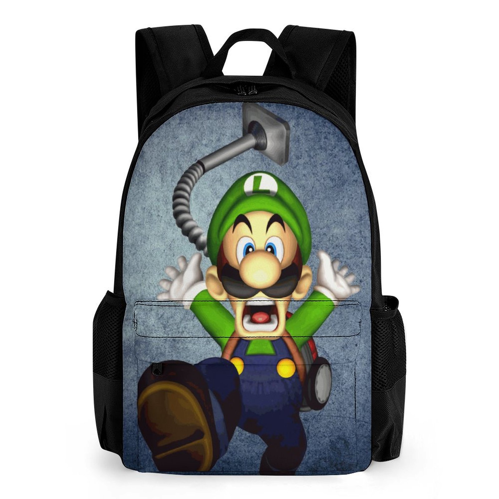 Cartoon Character Luigi's Mansion Backpack Laptop Bag Large Capacity ...