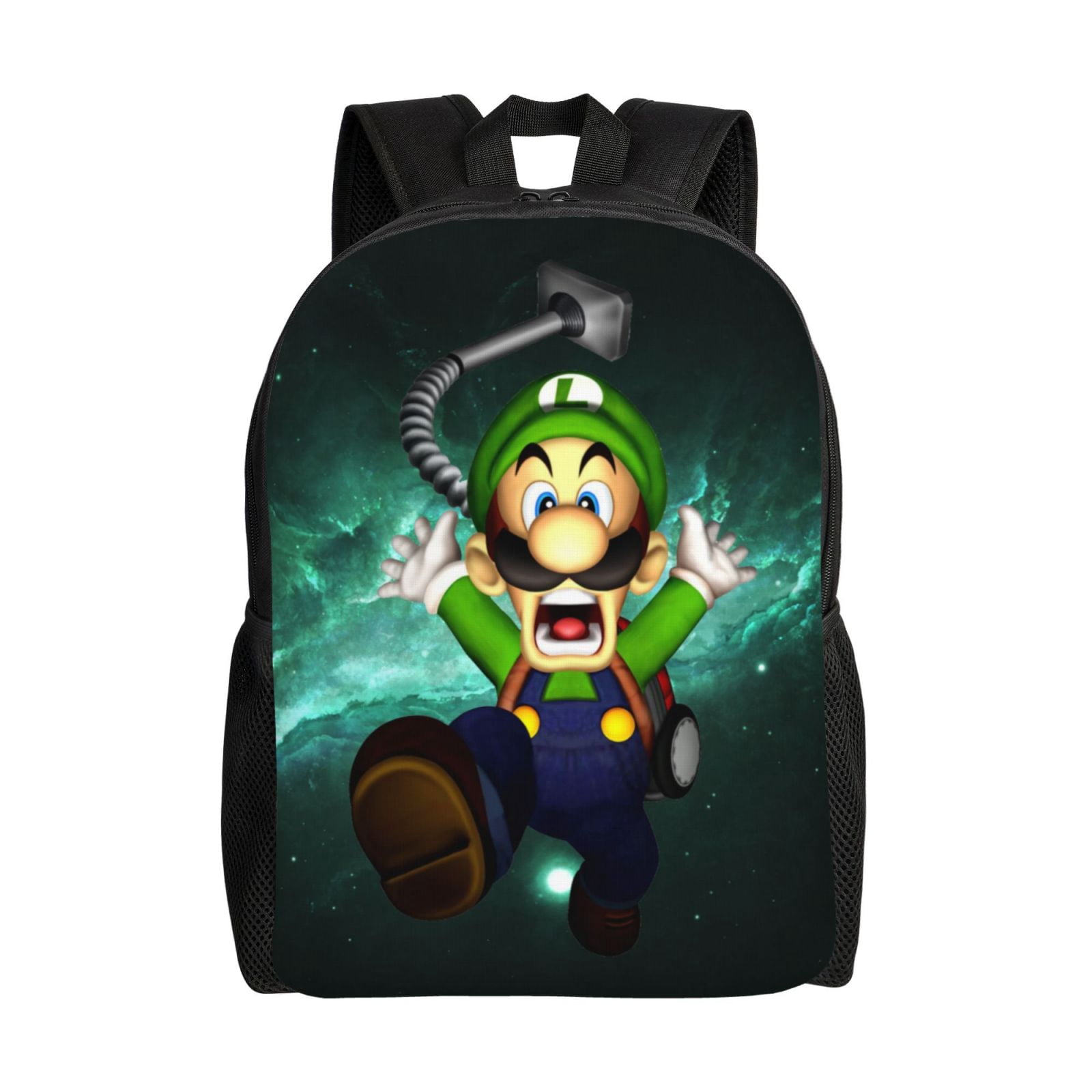 Cartoon Character Luigi's Mansion Backpack Laptop School Bag Student ...