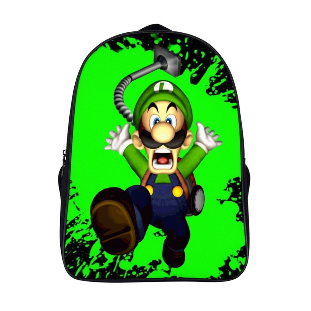 Cartoon Character Luigi's Mansion Basic Backpack Schoolbag Travel Bag 2 ...