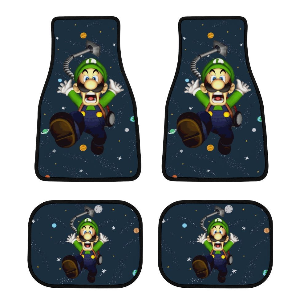 Cartoon Character Luigi's Mansion Car Floor Mat Set 4-Piece Front/Rear ...
