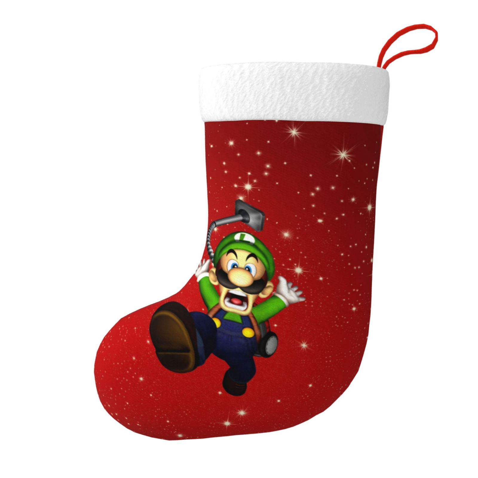 Cartoon Character Luigi's Mansion Christmas Stocking Xmas Candy Gift ...