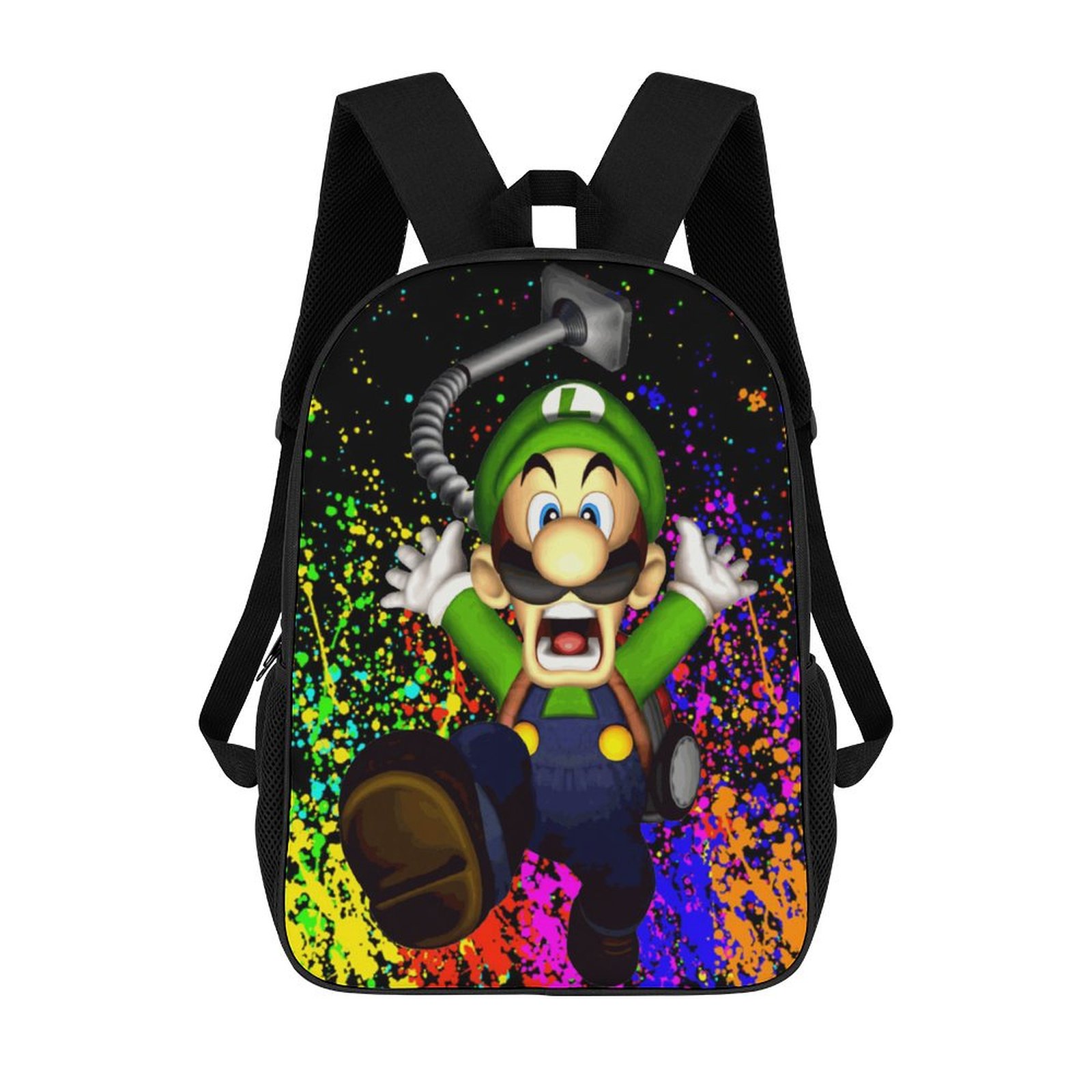Cartoon Character Luigi's Mansion School Bag Backpack Multipurpose ...