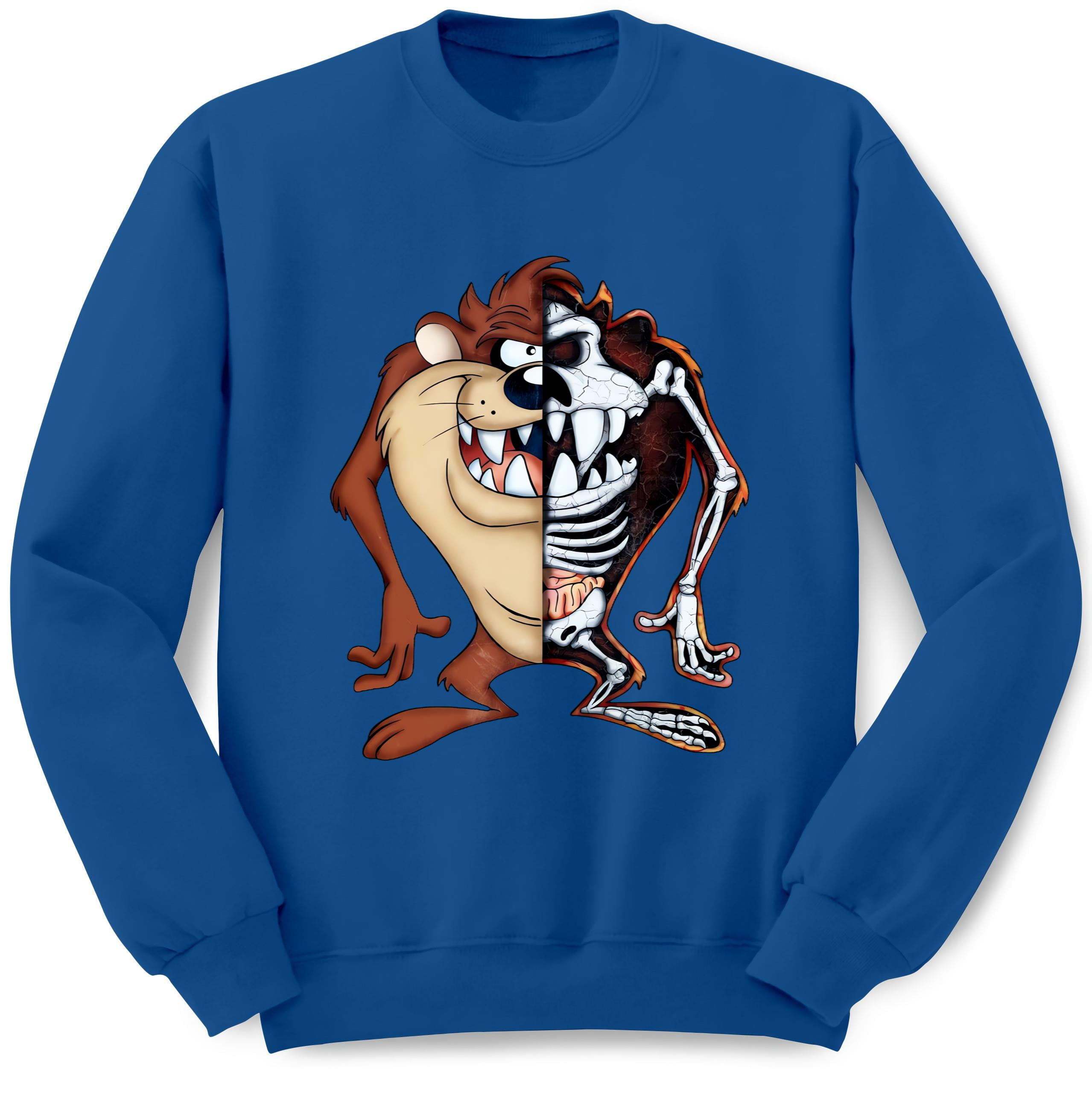 Cartoon Character Shirt, Taz Half Skeleton Graphic Tee - Walmart.com