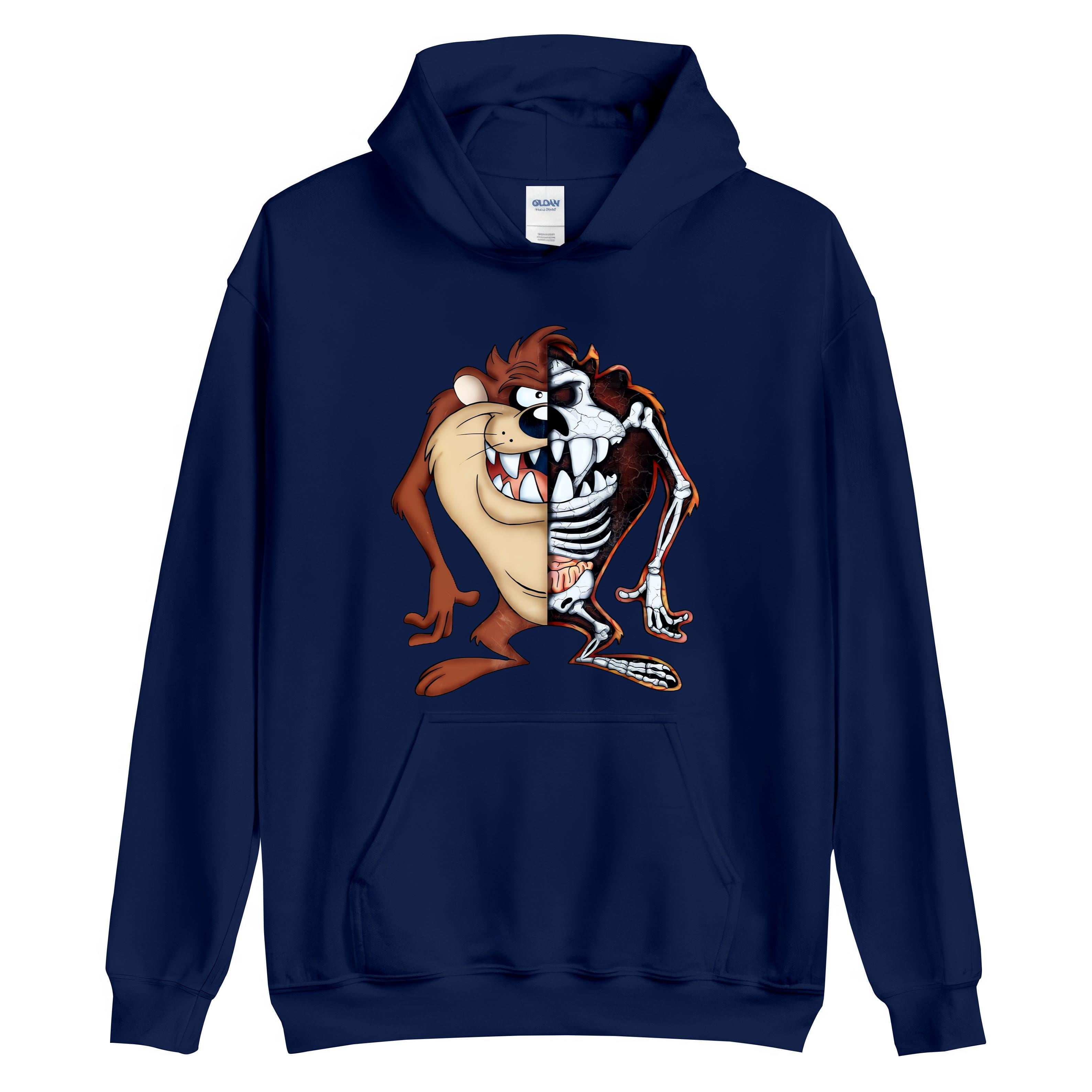 Cartoon Character Shirt, Taz Half Skeleton Graphic Tee - Walmart.com
