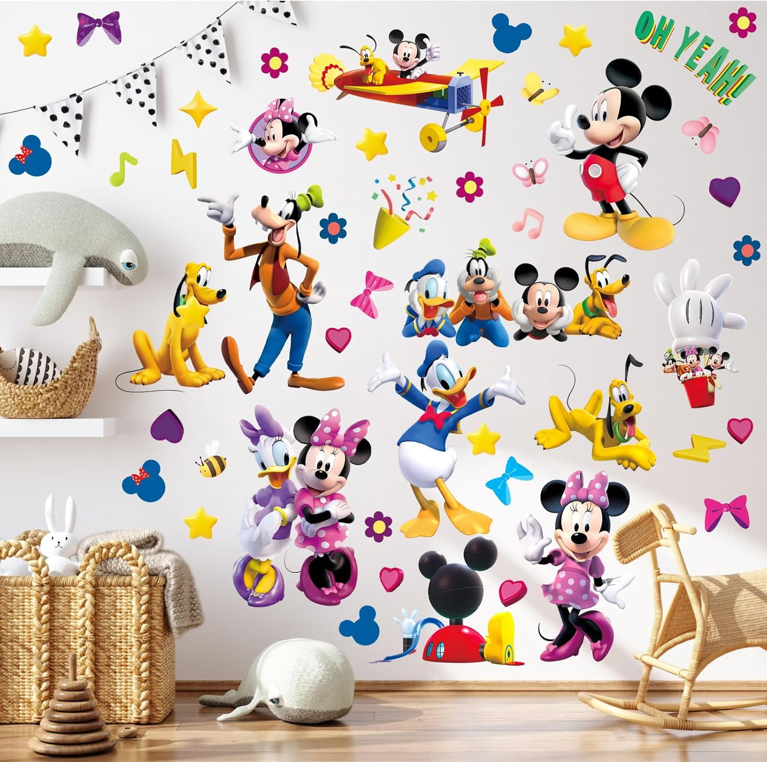 Cartoon Character Stickers, 59 PVC DIY Detachable Stickers, Suitable ...