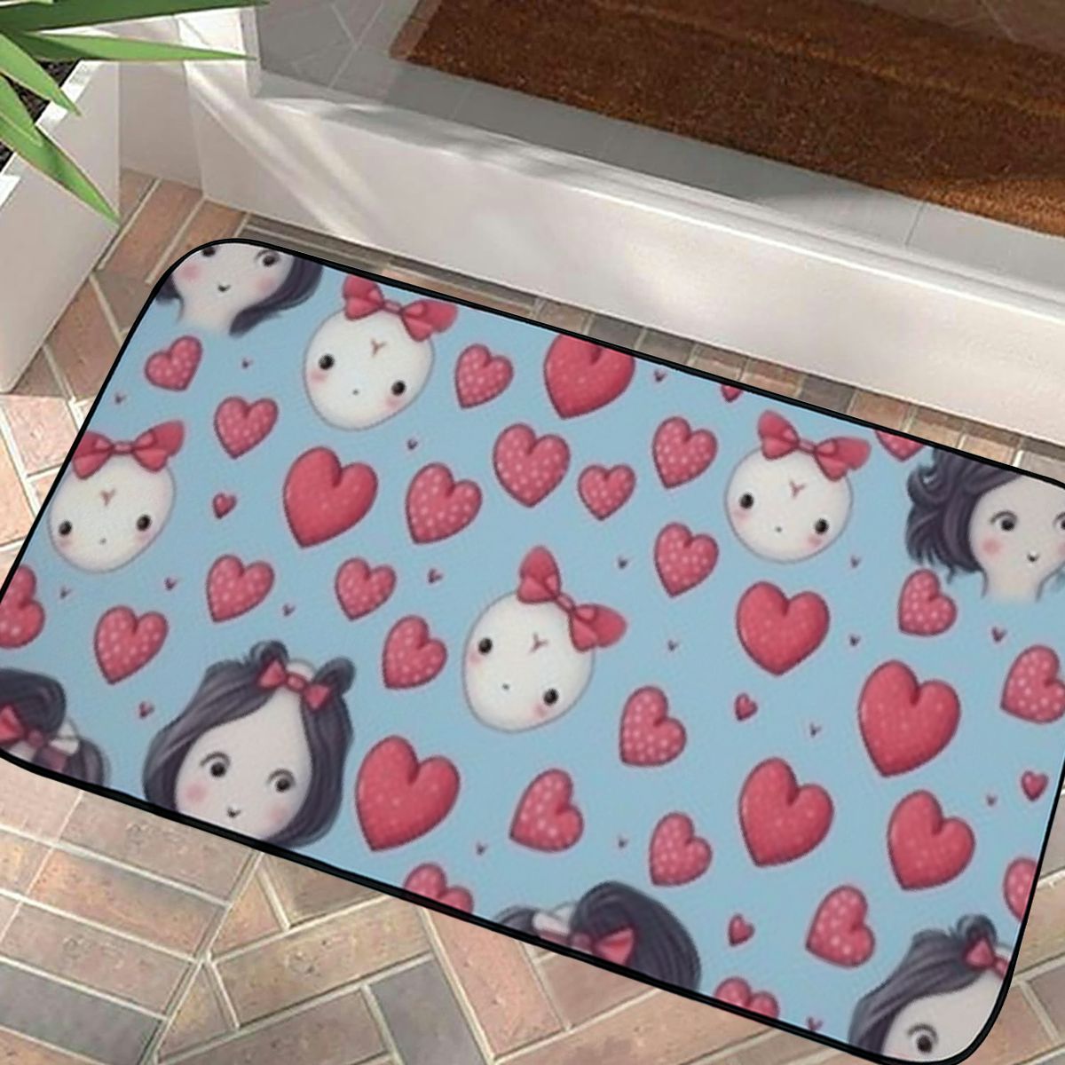 Cartoon Character Strawberry Print ,Entry Mat/, Entrance Mat/Welcome ...