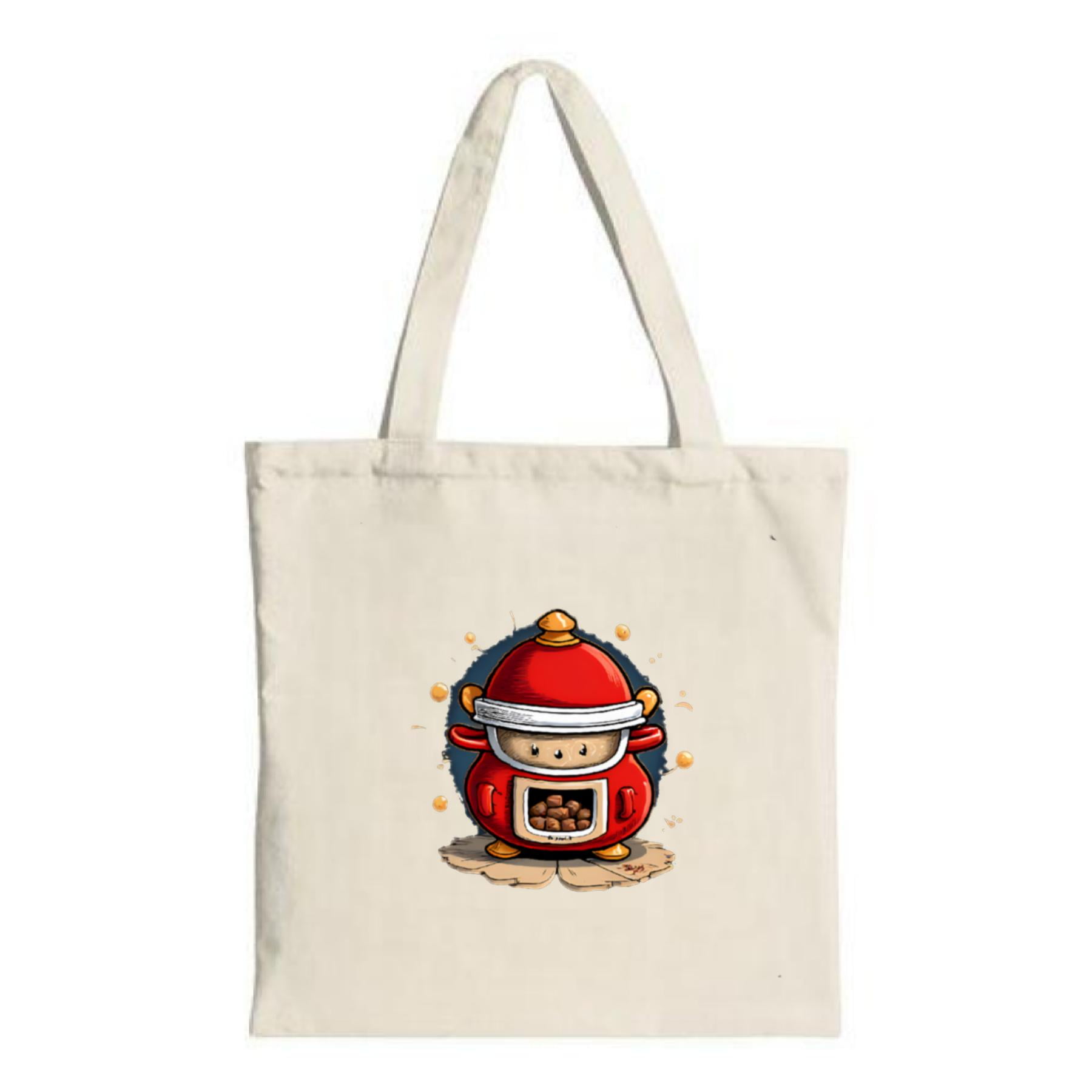 Cartoon Character Tote Bag - Red Hat & Outfit Playful Design Perfect ...