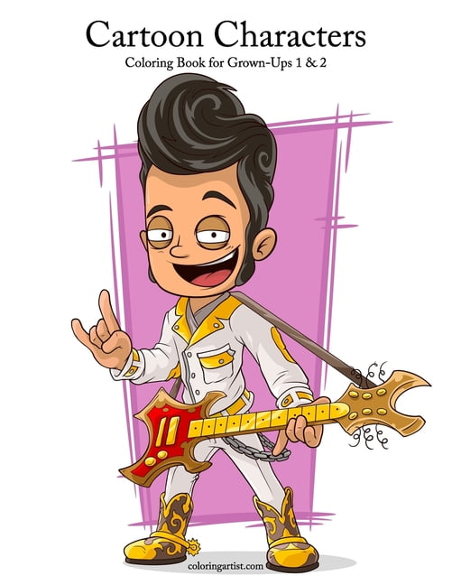 Cartoon Characters Cartoon Characters Coloring Book for Grown-Ups 1 & 2 ...