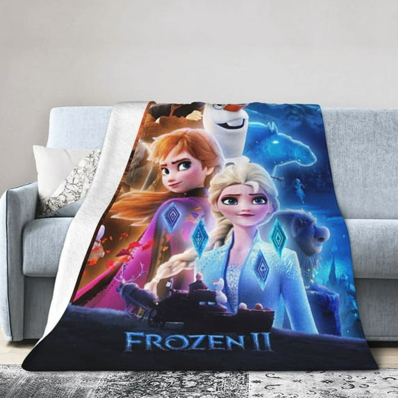 Cartoon Characters Elsa Blanket Lightweight Flannel Throw Blanket for ...