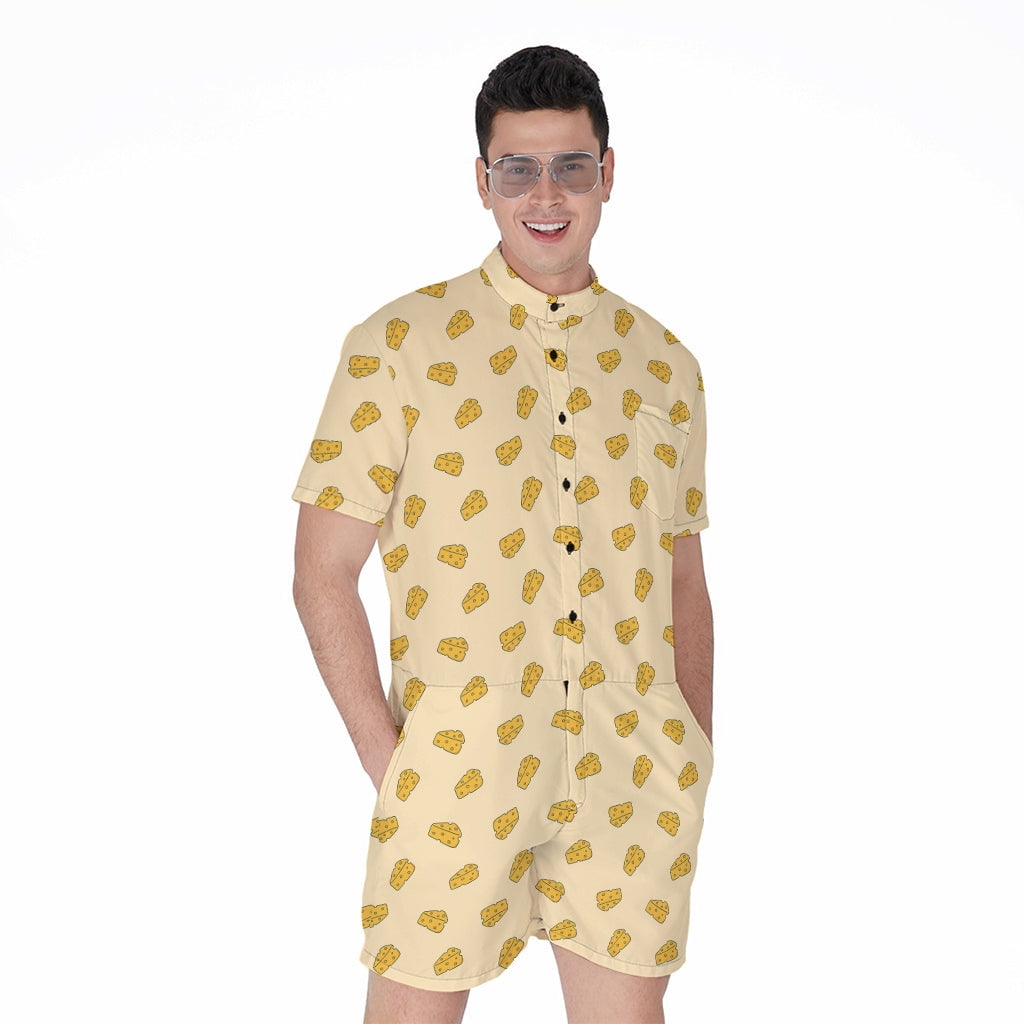 Cartoon Cheese Pattern Short Sleeve Men'S Rompers, Cartoon Film Cute ...