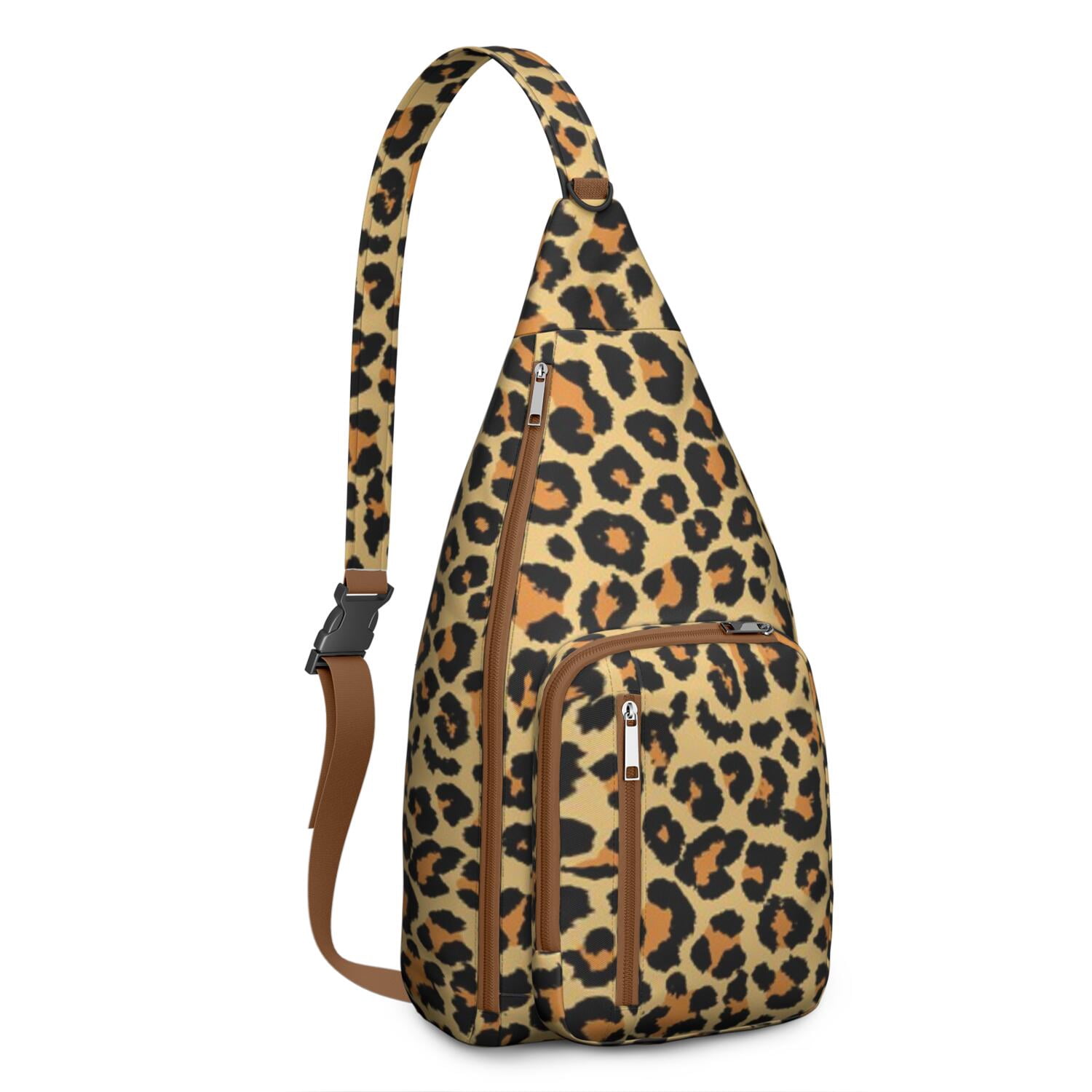 Cartoon Cheetah Sling Backpack - Cute Spotted Animal Design, Multi ...