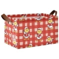 Cartoon Chick Pattern Collapsible Storage Bin Open Home Shelf Basket ...