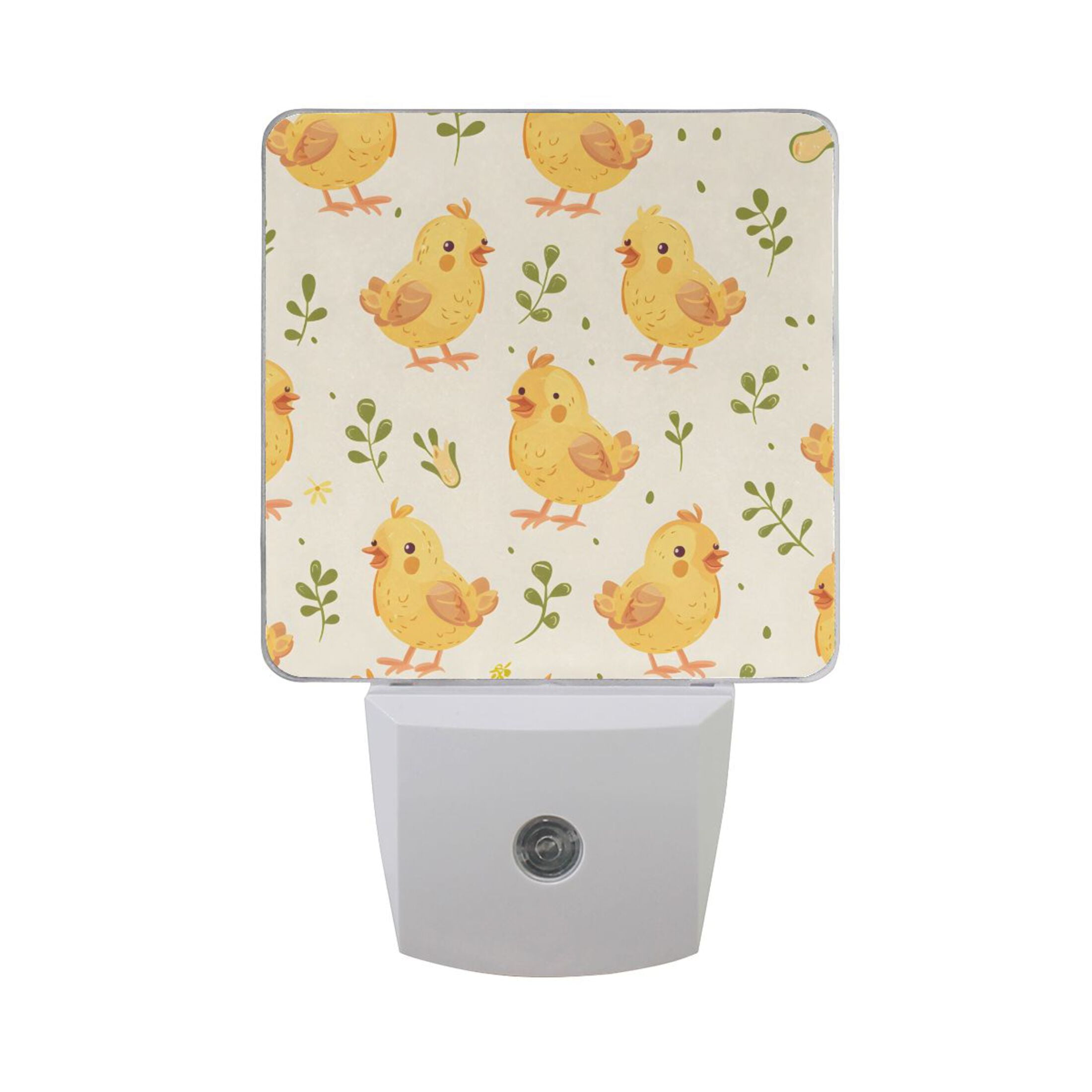 Cartoon Chick and Leaf Night Light 2 Pack LED Nightlight Plug into Wall ...