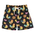 Cartoon Chicken Butterfly Pattern Swim Trunks Quick Dry Beach Pool ...