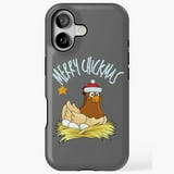 Cartoon Chicken Christmas Holiday Farm Animal Gift Phone Case 17 16 15 14 13 12 11 Pro Max ...